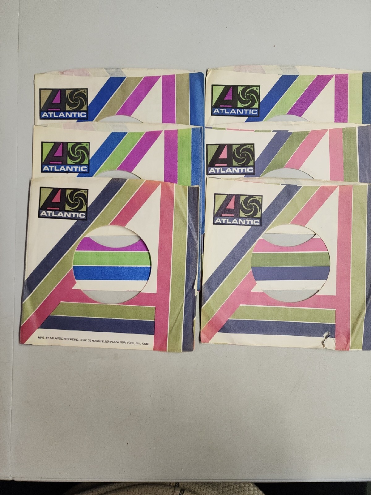 45 RPM 7" RECORD SLEEVES CO. SLEEVE 6 PACK SEE PHOTOS - Atlantic (SLV68 ...