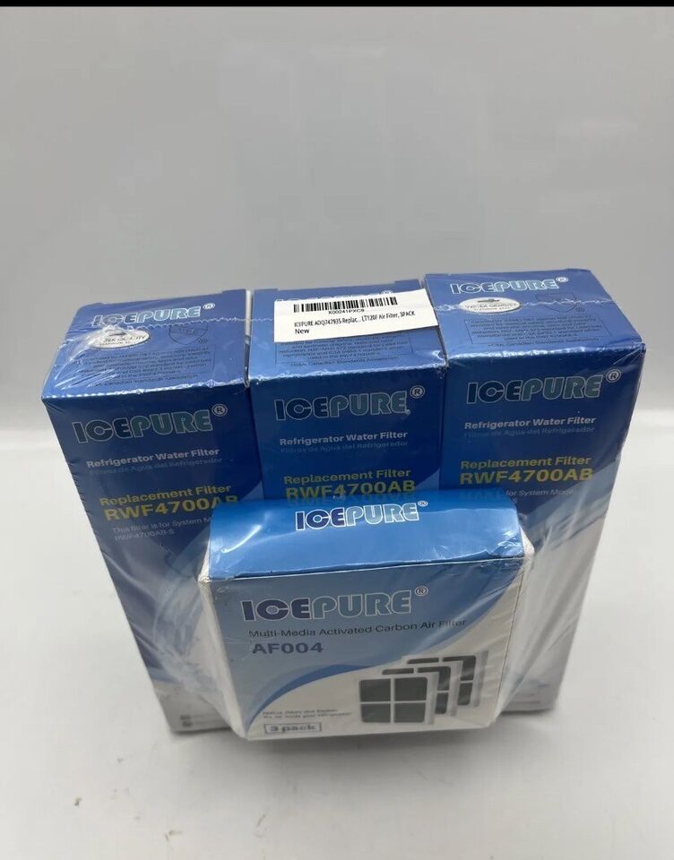 ICEPURE RWF4700AB + AF004 Refrigerator Air and Water Filters (3 Pack ...