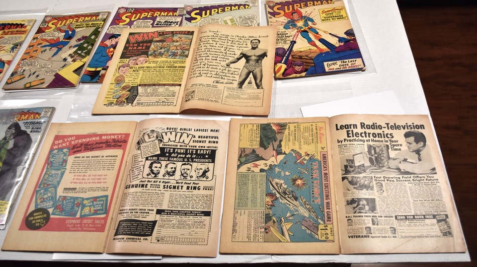 10 Superman Comics Assorted #67 -#161 DC Comics 1950-63, Key Silver ...