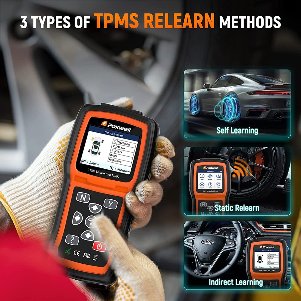 TPMS Relearn Tool Tire Pressure Monitor Sensor Programming Diagnostic ...