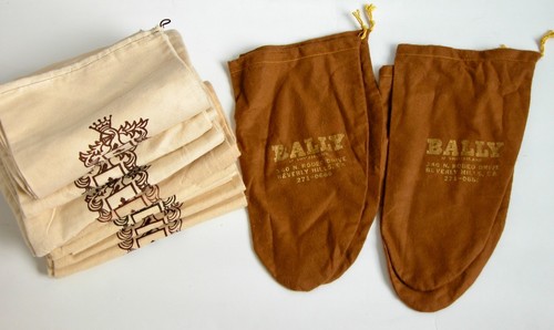 Bally Vtg Shoe Bags Lot of 12 Sets Di Fabrizio Drawstring Shoe Belt ...