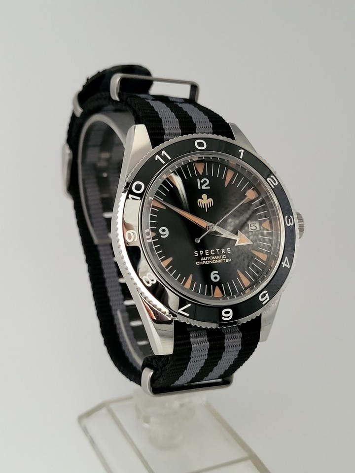 Custom James Bond SPECTRE Black Diver Watch Seiko TMI NH35 Automatic ...
