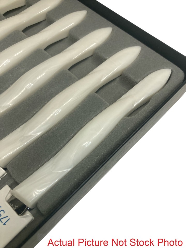 CUTCO Model 1759 Six Piece Table Knife Set With (Pearl) White Handle ...