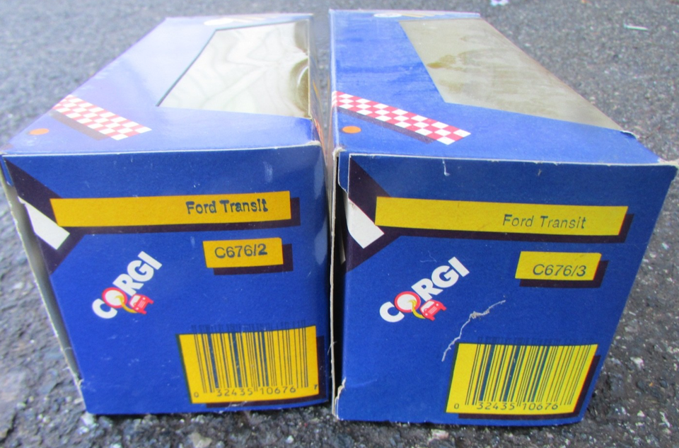 2x CORGI Vintage Diecast Models Ford Transit C676/3 & C676/2 - New Old Stock | eBay UK