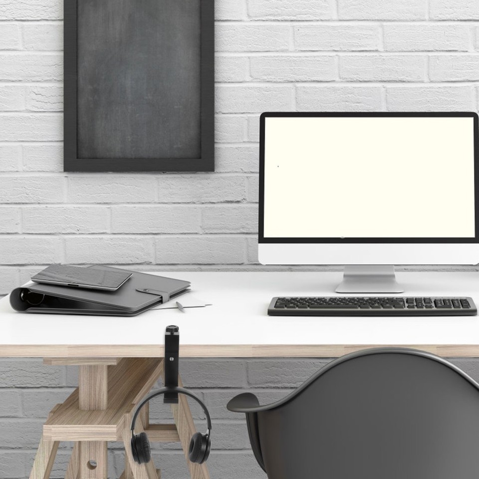 Space-saving Headphone Holder Adjustable Stand Desk Mount Hanger ...