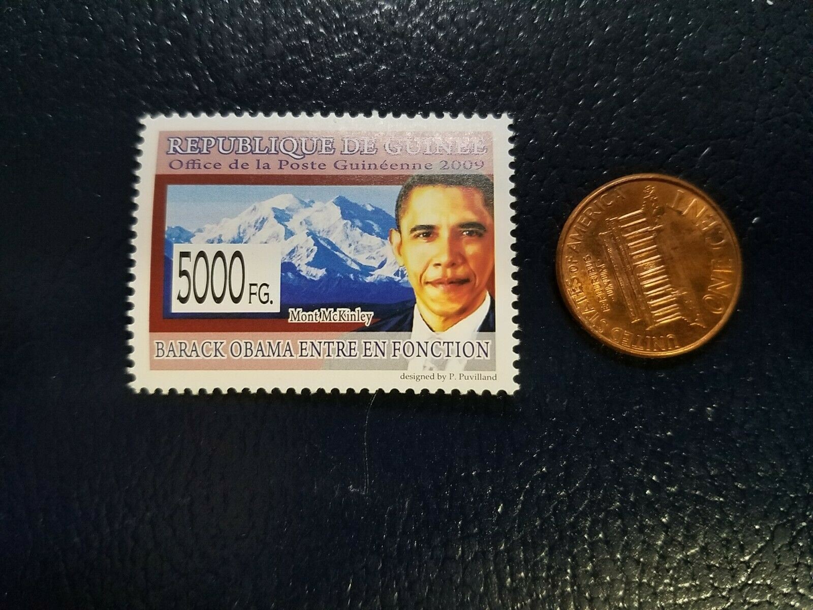 Barack Obama Former US President MT Mckinley 2009 Republique De Guinee ...