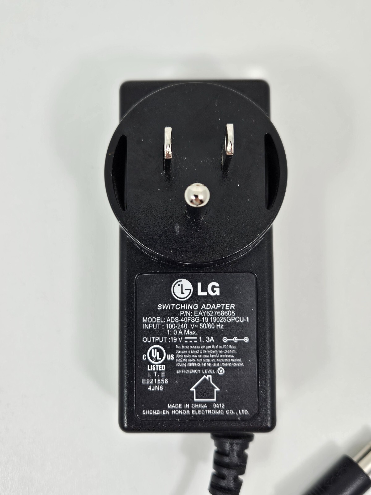 Genuine LG Monitor AC Power Adapter ADS-40FSG-19 19025GPCU-1 ...