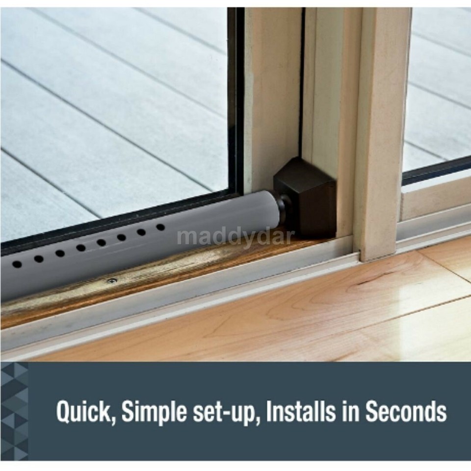 Door Security Bar Lock Entry Barricade Reinforcement Burglar Safety ...