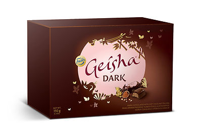 FAZER GEISHA Dark Chocolate Pralines with Soft Hazelnut Filling 150g 5 ...