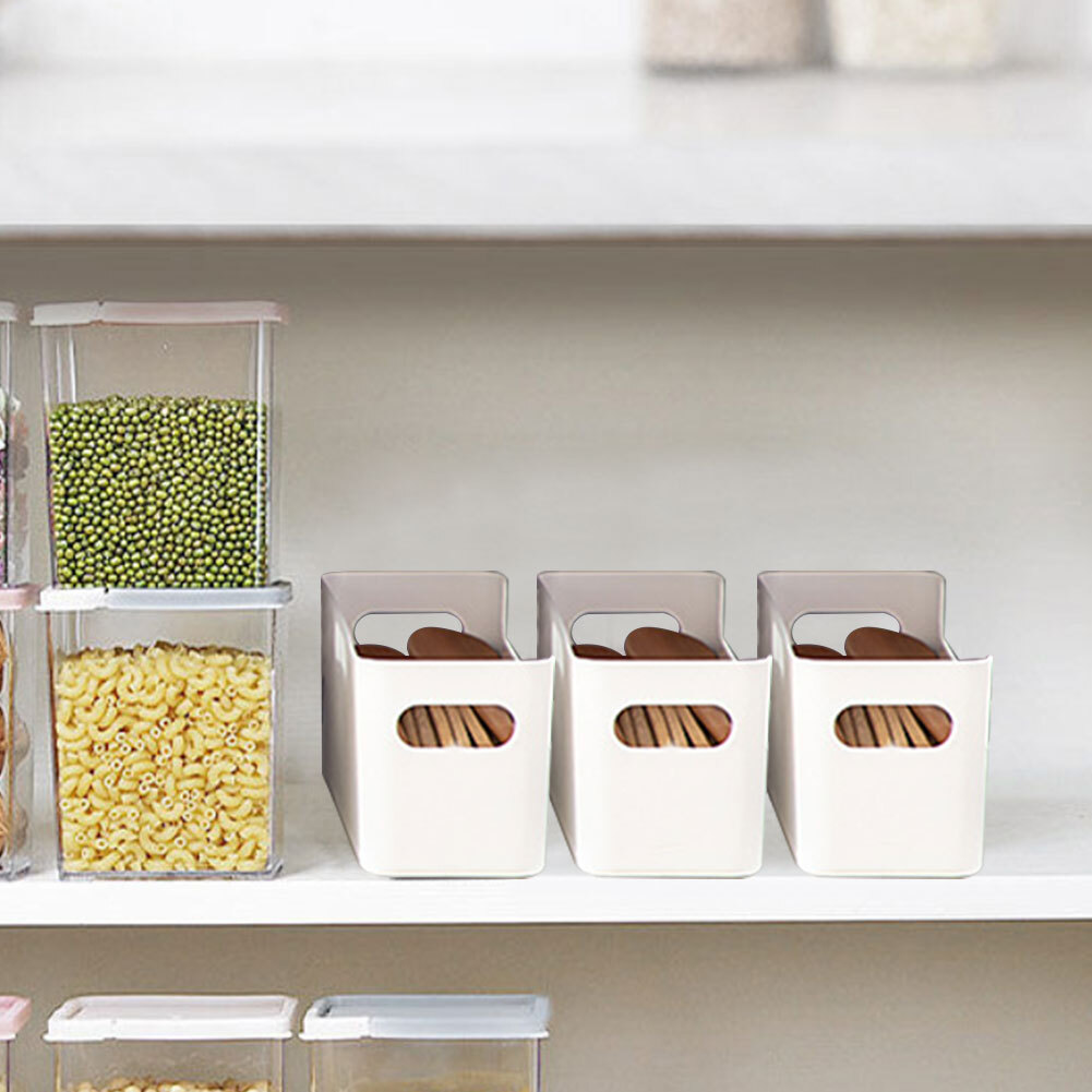 4Pcs Kitchen Storage Box with Handles Containers for Kitchen Bedroom ...