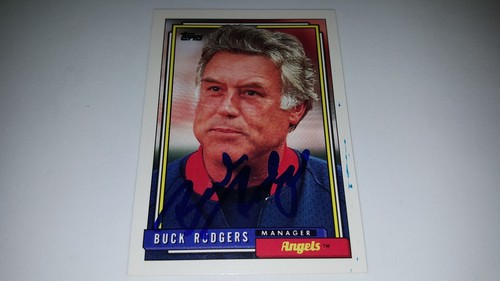 BOB BUCK RODGERS SIGNED 1992 TOPPS CARD AUTOGRAPHED | eBay