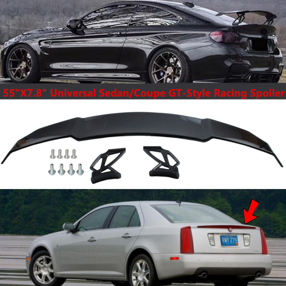 Universal V-STYLE Rear Trunk Racing Big Spoiler Fit For Cadillac STS ...