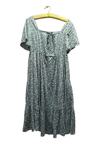 Bloom Chic Green Ruffled Floral Dress Size 14/16 | eBay