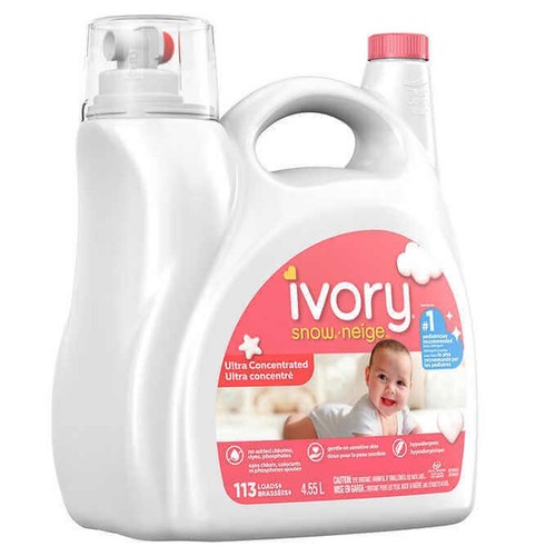 Ivory Snow Newborn Liquid Laundry Detergent 4.55L Ultra Concentrated ...