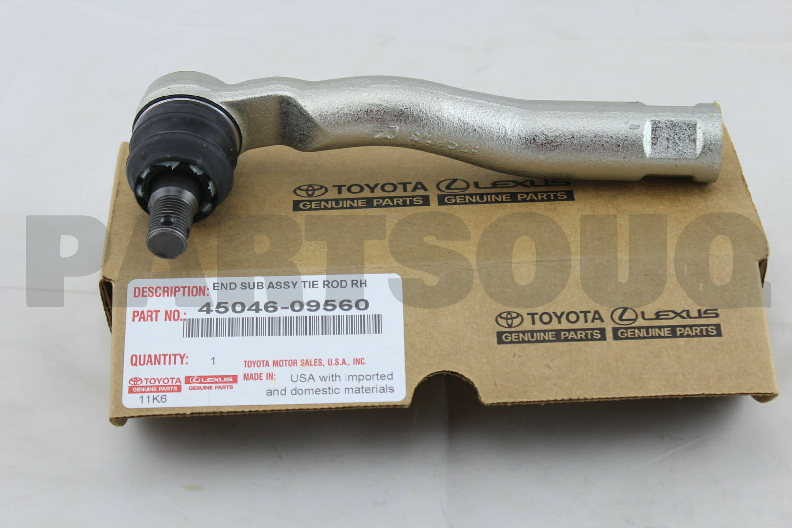 4504609560 Genuine Toyota END SUB-ASSY, TIE ROD, RH 45046-09560 | eBay