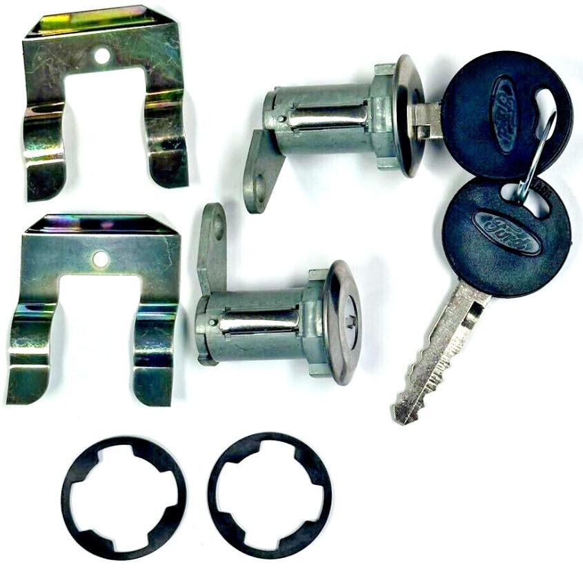 Black Lock Cylinder New Pair Of Black Ford Door Lock Cylinders - Comes ...