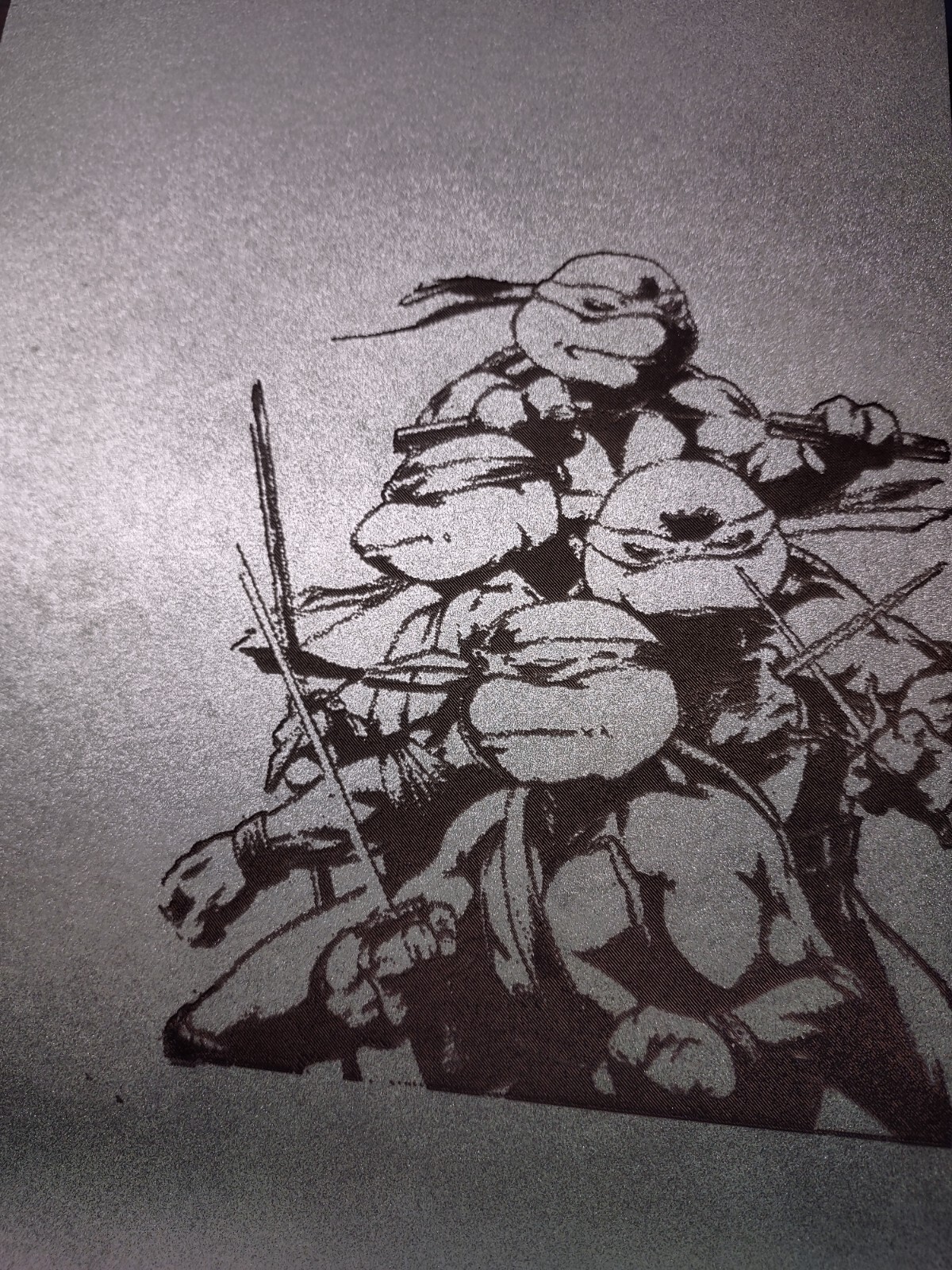 Teenage Mutant Ninja Turtles Laser Engraved Art TMNT 10"x 7" Green ...