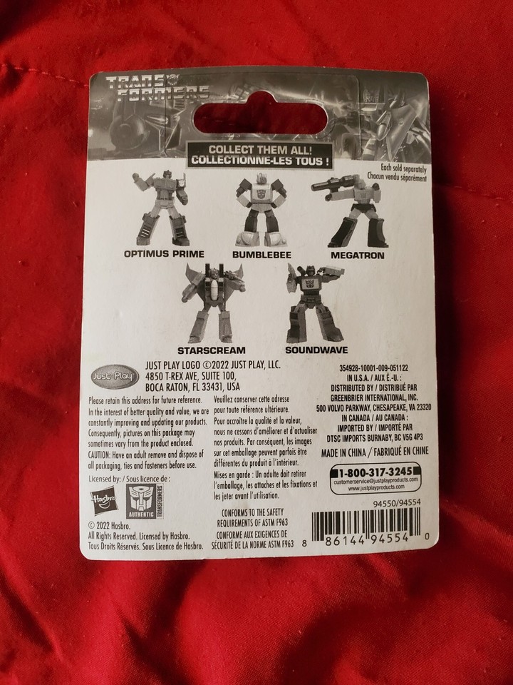 BUMBLEBEE TRANSFORMERS - JUST PLAY - HASBRO - MINI FIGURES - NIP ...