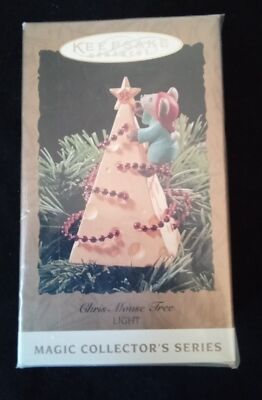 Hallmark Keepsake Ornament Chris Mouse Tree Light Magic Series 1995 NEW ...