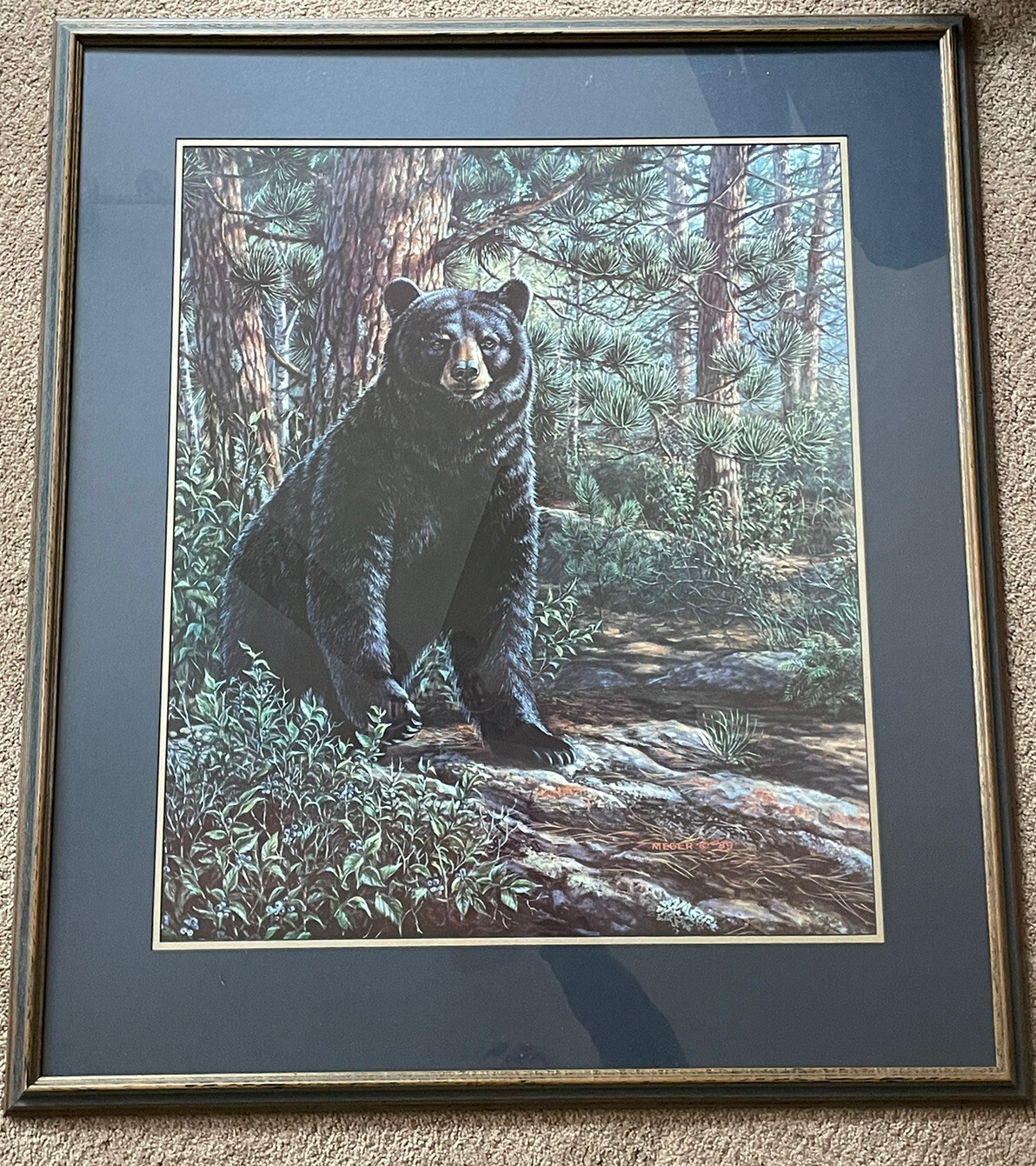 JAMES MEGER The Big’Un Black Bear 1989 Signed Art Print Open Edition ...