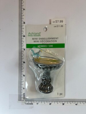 Birds and Fountain Ashland Tiny Treasures Spring Greenhouse Mini Decor ...