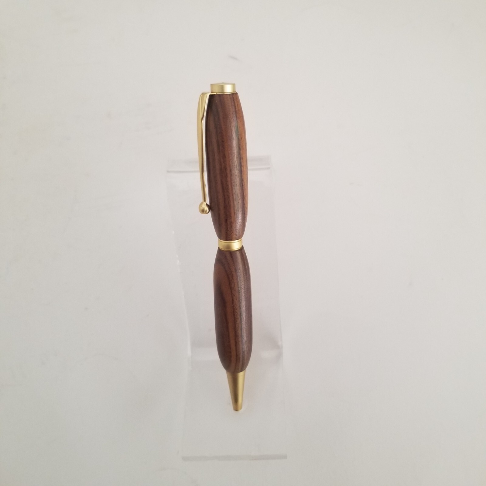 Ballpoint Pen Morado Wood Satin Gold Trim Twist Action Black Ink ...