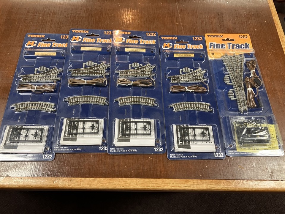 N SCALE TOMIX LOT OF 10 MIXED TRACKS #1231 x 5, #1232 x 4, #1262, PICS ...