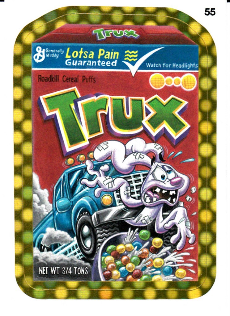 RARE 2012 WACKY PACKAGES SERIES ANS 9 GOLD FLASH FOIL #55 TRUX TRIX ...