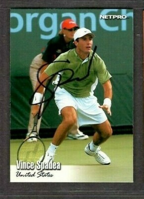 2003 Netpro #49 Vince Spadea Tennis Card Signed Autograph black marker ...