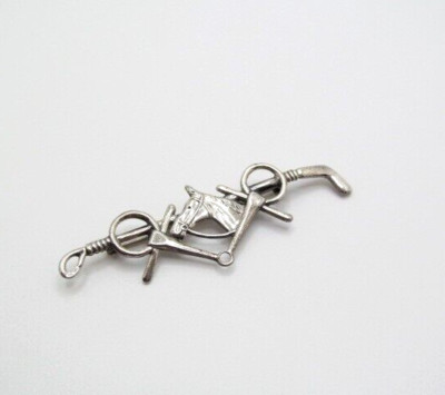Vintage 925 Sterling Silver Horse Lasso Rope Equestrian Brooch | eBay