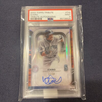 2022 Topps Tribute Ichiro Suzuki Auto /30 PSA 9 MARINERS Autographs ...