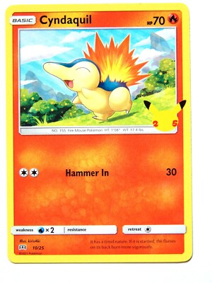 Cyndaquil Pokemon TCG Card 10/25 | eBay