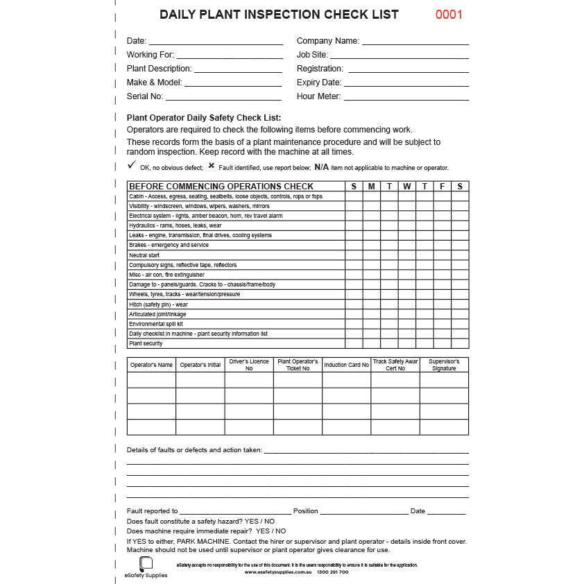 Daily Plant Checklist Books | eBay