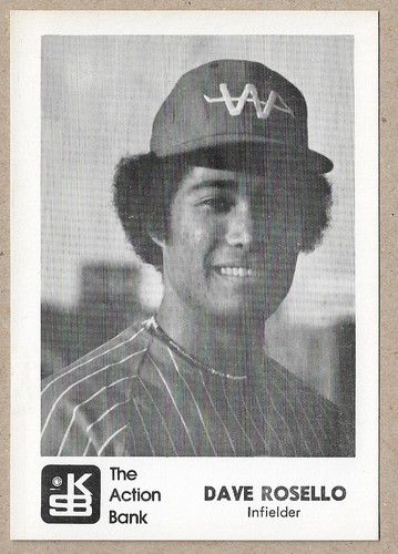 1973 Wichita Aeros Dave Rosello Card - Kansas State Bank Set - Free ...
