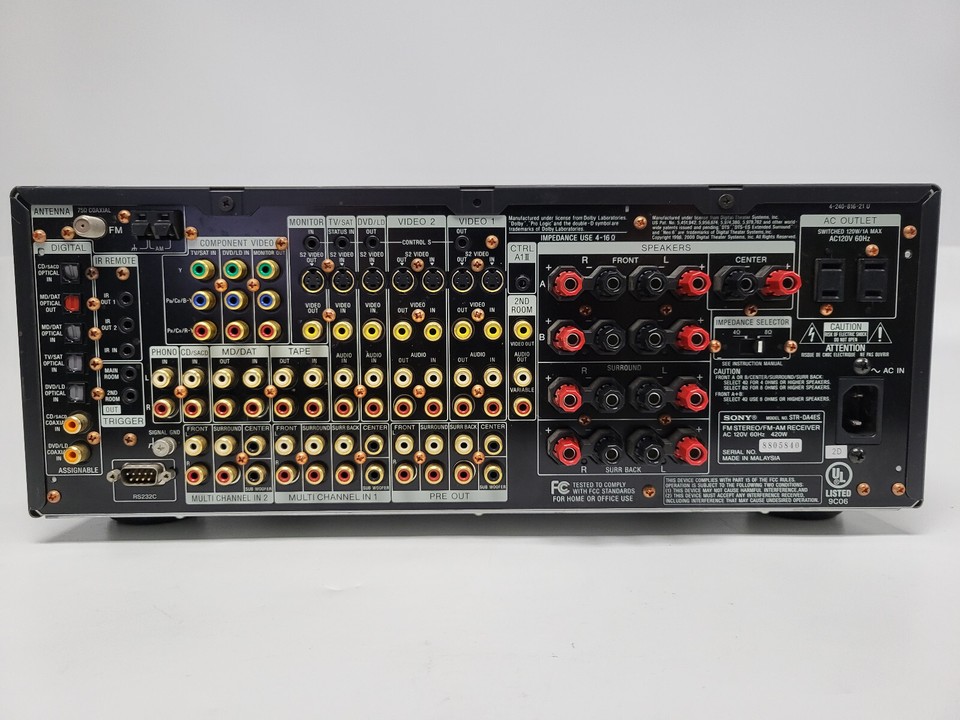 Sony ES STR-DA4ES Home Theater 7.1-Channel Receiver | eBay