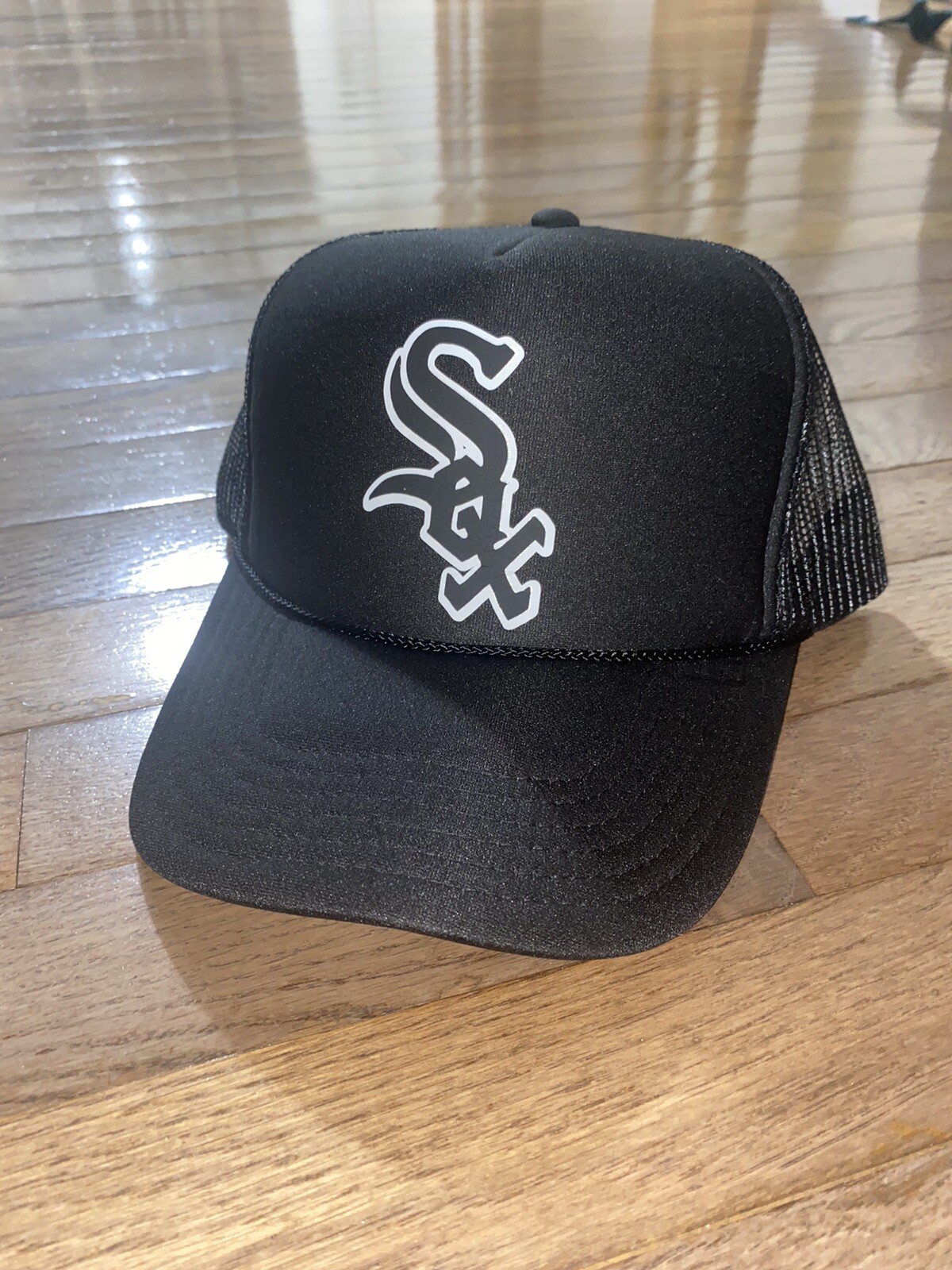 Chi White Sox Custom Made Snap Back Trucker Hat MLB Baseball Cap Logo ...