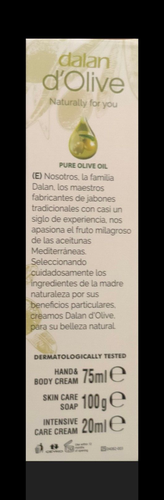 Dalan d'Olive Hand & Body Cream + Skin Care Soap + Intensive Care Cream ...
