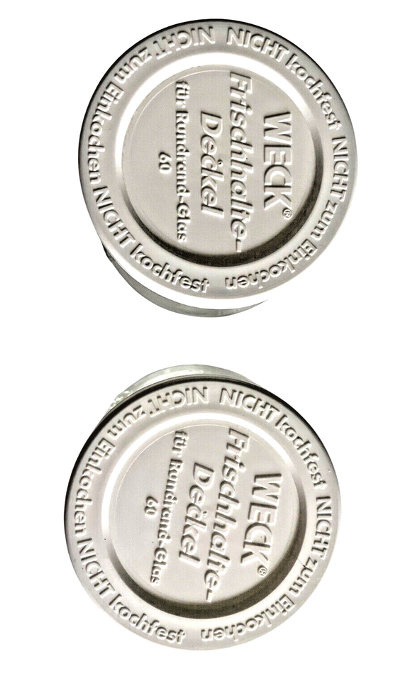 2 Weck RUNDRAND GLAS Glass Strawberry Jars 220 ml & 2 Lids 60 mm | eBay