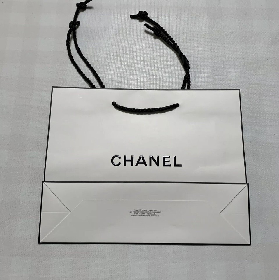 CHANEL Gift Bag Authentic Black & White NEW 11.5" x 10" x 5" | eBay
