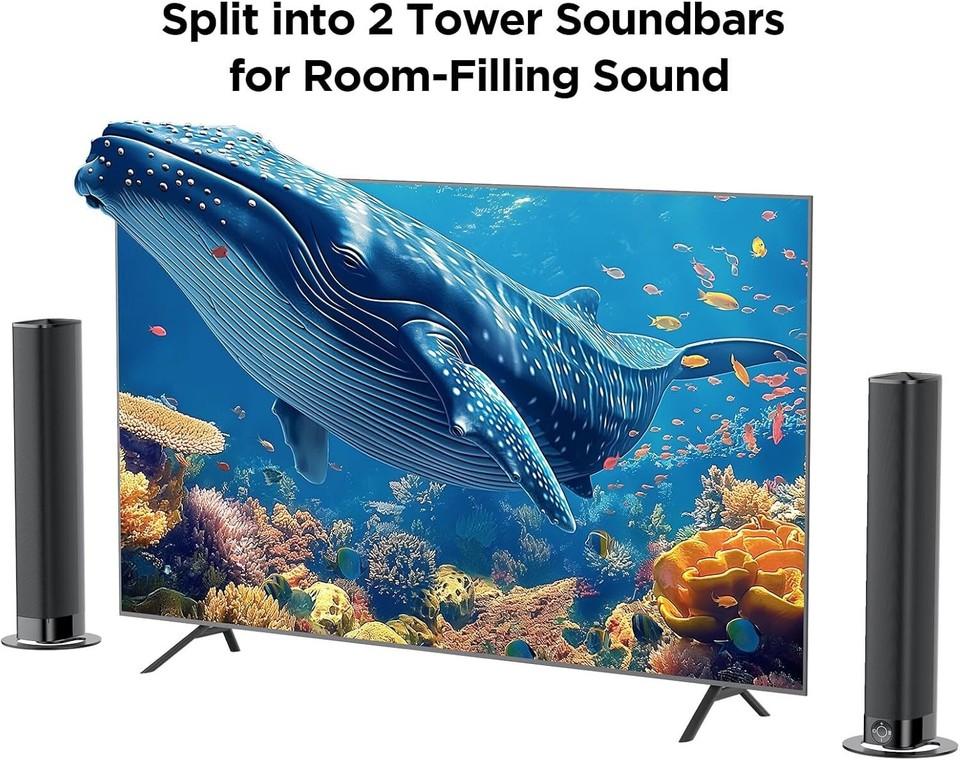 Sound Bar for Smart TV, Soundbar with Bluetooth/ARC/Opt/AUX Connect ...