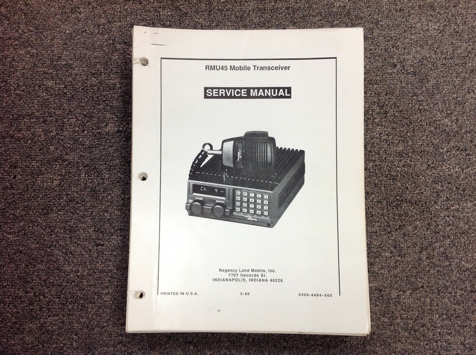 Various Vintage RELM, Regency Radio,Duplexer, Repeater Manuals HARD TO ...