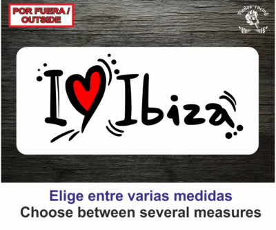 I love ibiza majorca spain vinyl sticker decal vinyl Autocollant ...