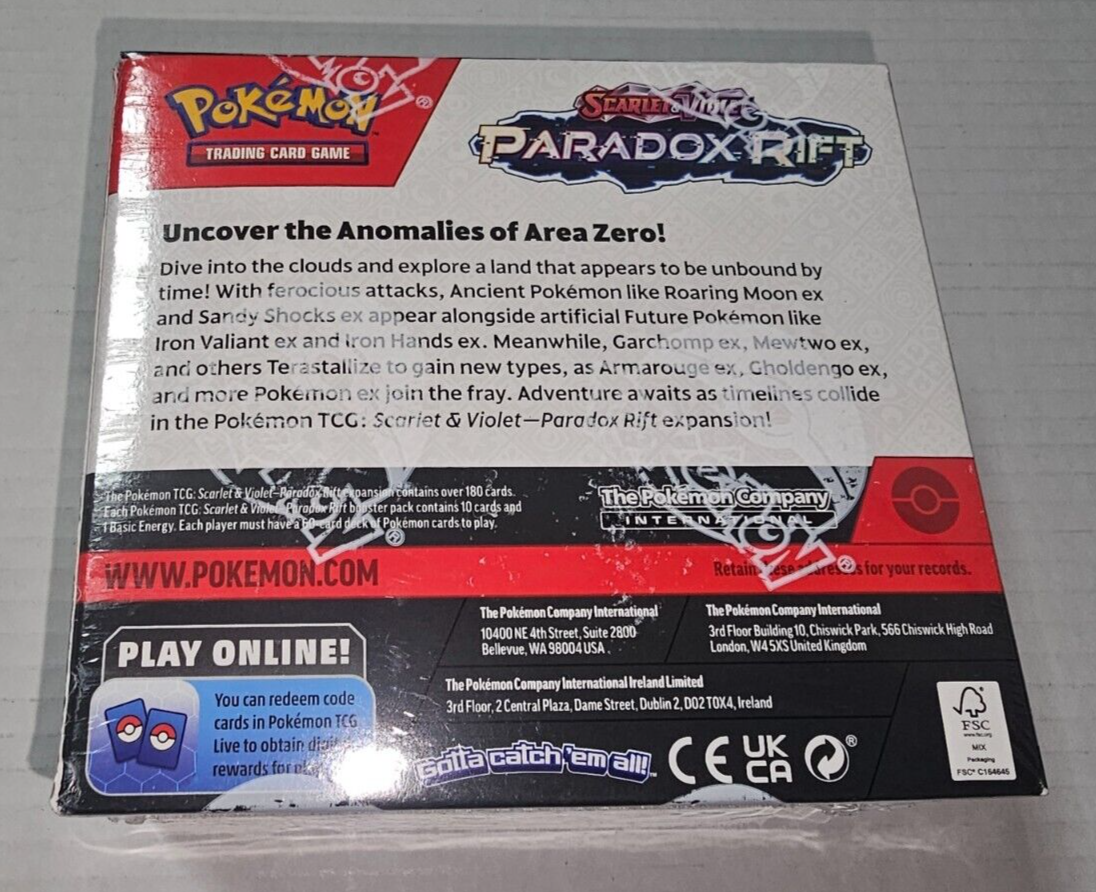 Pokémon TCG: Scarlet & Violet - Paradox Rift Booster Box - 36 Packs for ...