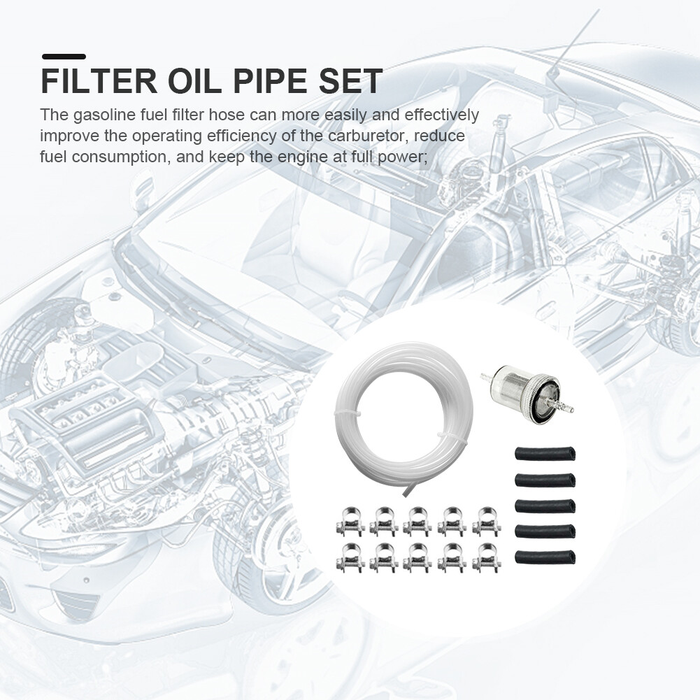 5M Car Gasoline Clip Filter Convenient Fuel Filters Rubber Metal for ...