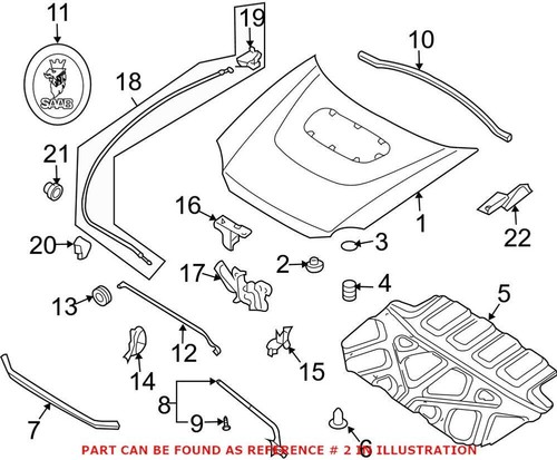 Genuine OEM Front Hood Stop Buffer For Saab 32007529 | eBay