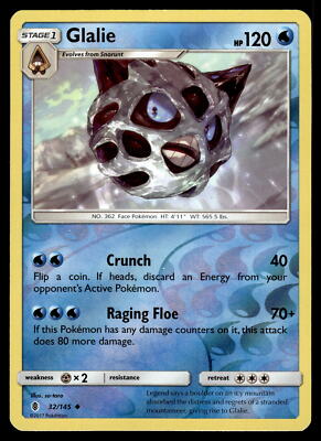 Glalie Reverse Holo 32/145 SM - Guardians Rising Pokemon | eBay