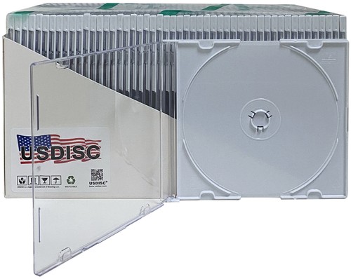 USDISC CD Jewel Cases Slimline 5.2mm, Single 1 Disc (White) Lot | eBay