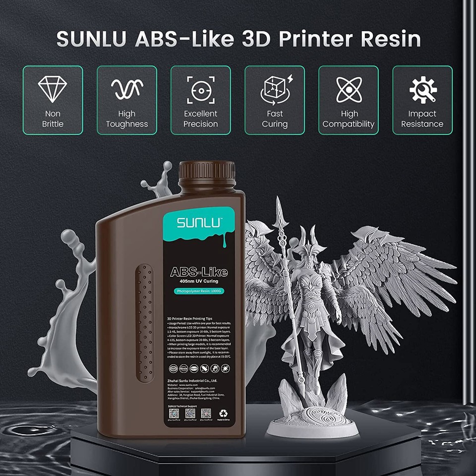 SUNLU 1KG 3D Printer Resin Standard/14K Standard/Nylon/ABS-Like ...