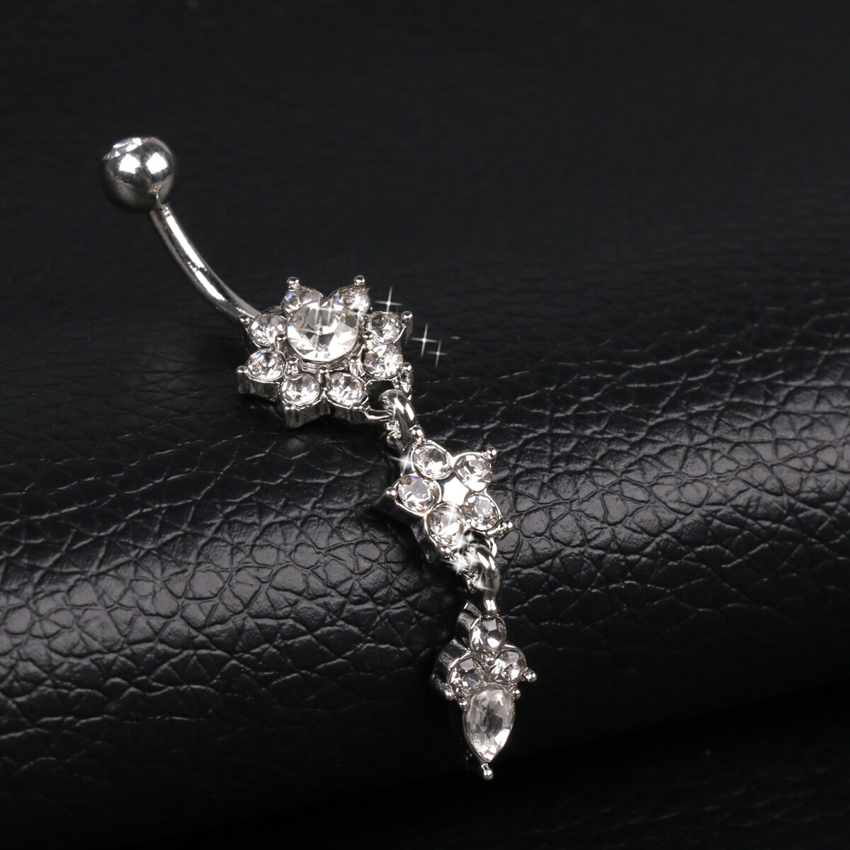 Belly Bars Navel Button Bar Ring Gem Dangle Dangly Body Piercing ...