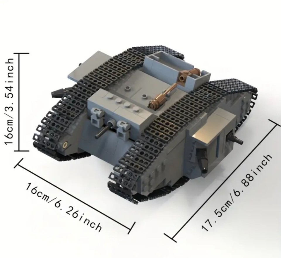 WW1 British Trench Battle Tank Building Blocks Set 544 Pieces | eBay